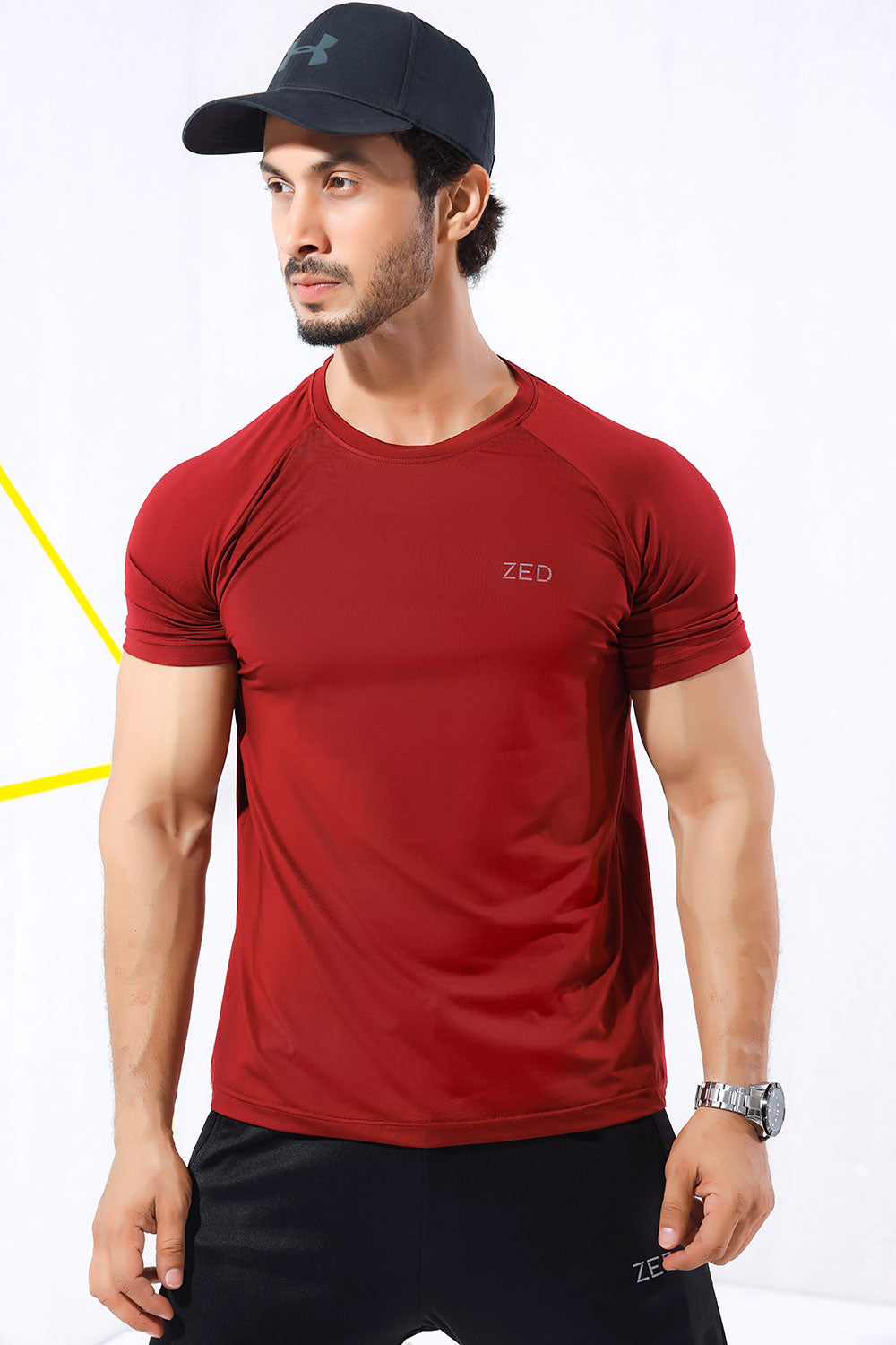 Maroon Dry-Fitt Poly Tee | ZED