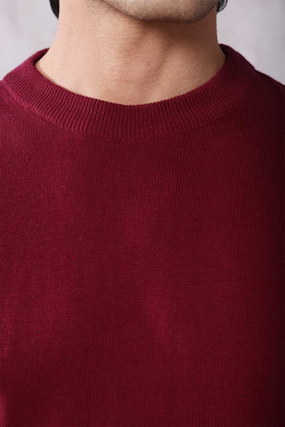 Maroon HQ Knitted Full Sleeves T-shirt | ZED