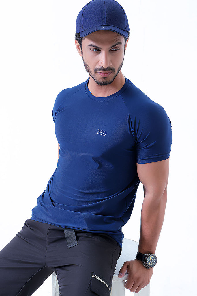 Imperial Blue Dry-Fitt Poly Tee | ZED