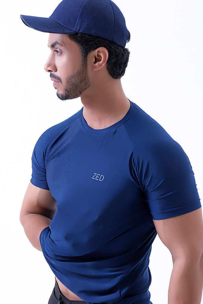 Imperial Blue Dry-Fitt Poly Tee | ZED