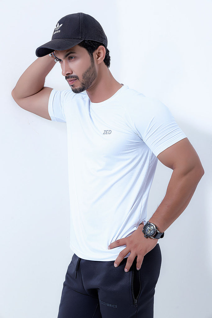 White Dry-Fitt Poly Tee | ZED